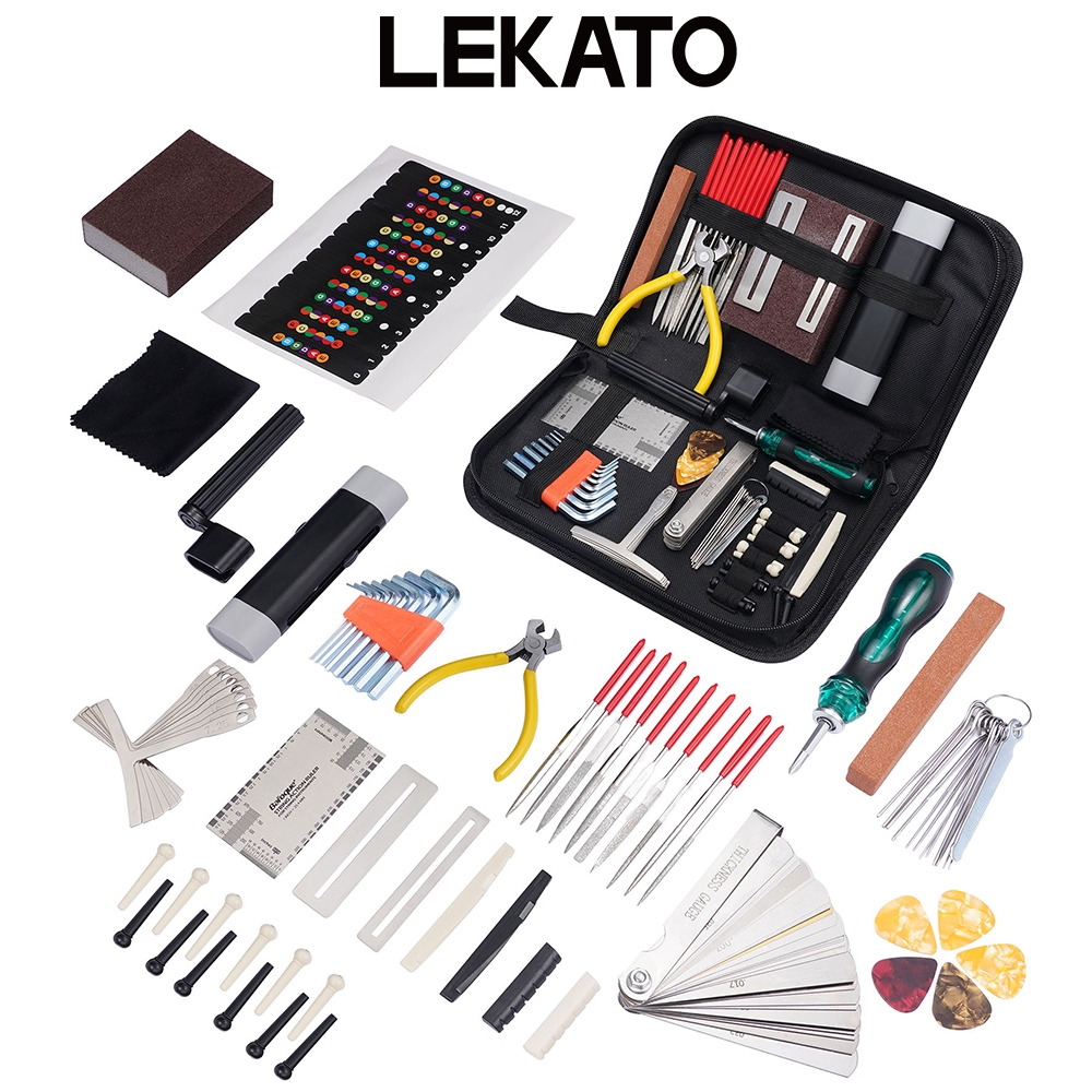 Jual LEKATO Kit Perawatan Gitar 72PCS - Alat Service Lengkap, Tas ...