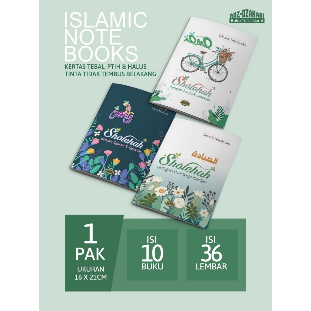 Jual Buku Tulis Islami Adz Dzahabi | Satuan Buku Tulis Sunnah Faceless ...