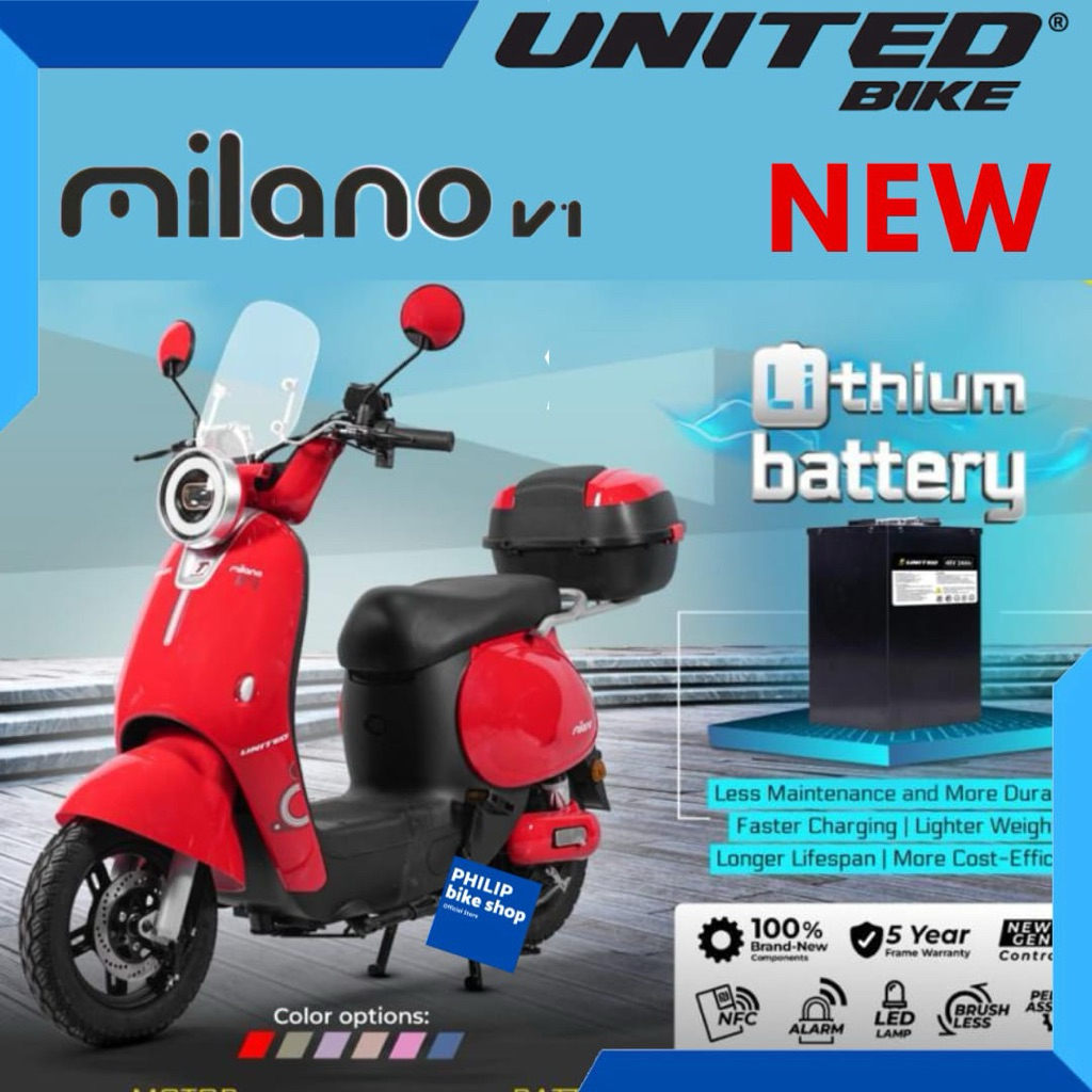 Jual Sepeda Listrik United Bike Milano V1 Baterai Lithium New Sepeda ...