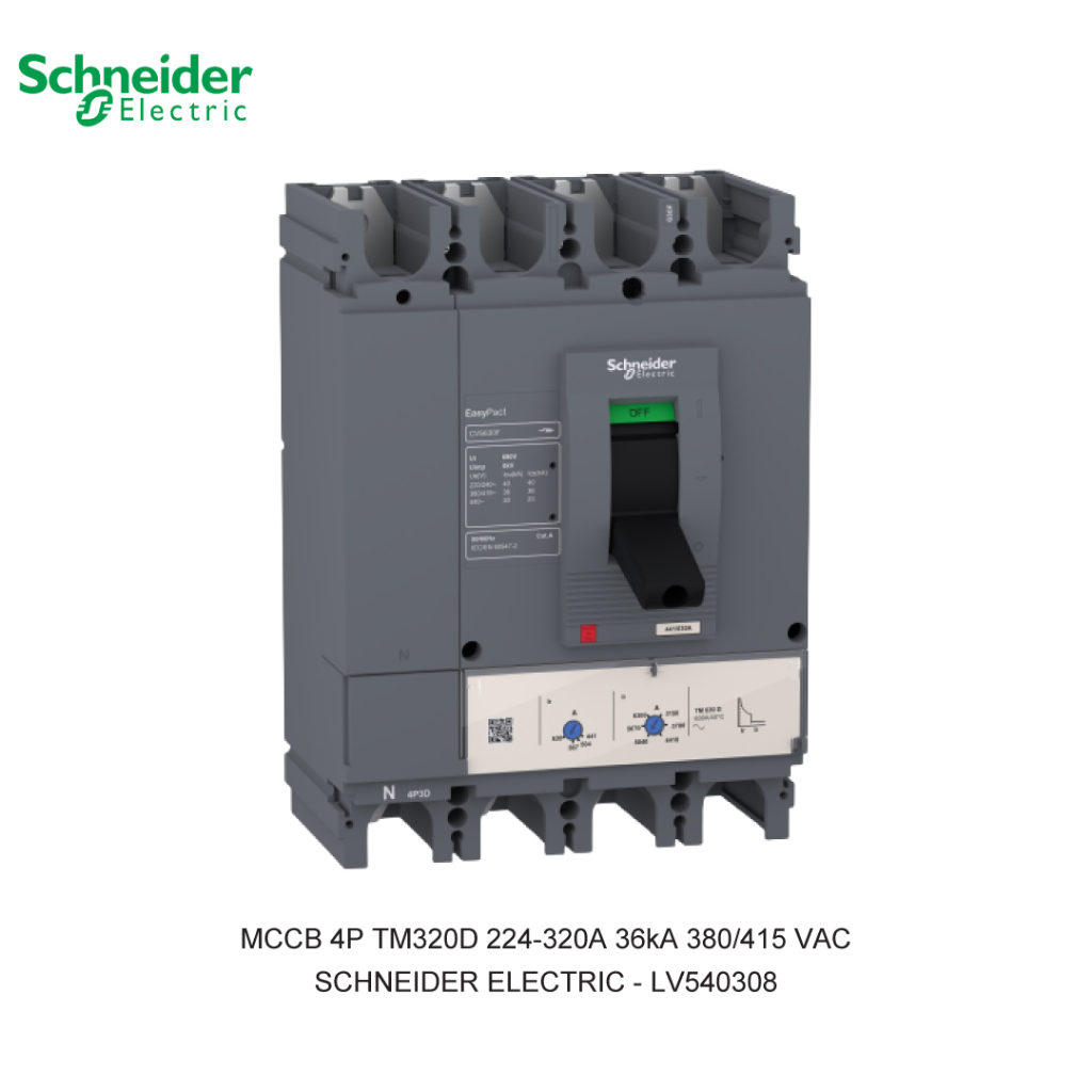 Jual MCCB SCHNEIDER ELECTRIC EASYPACT CVS 4P TM320D 224-320A 36KA 380 ...