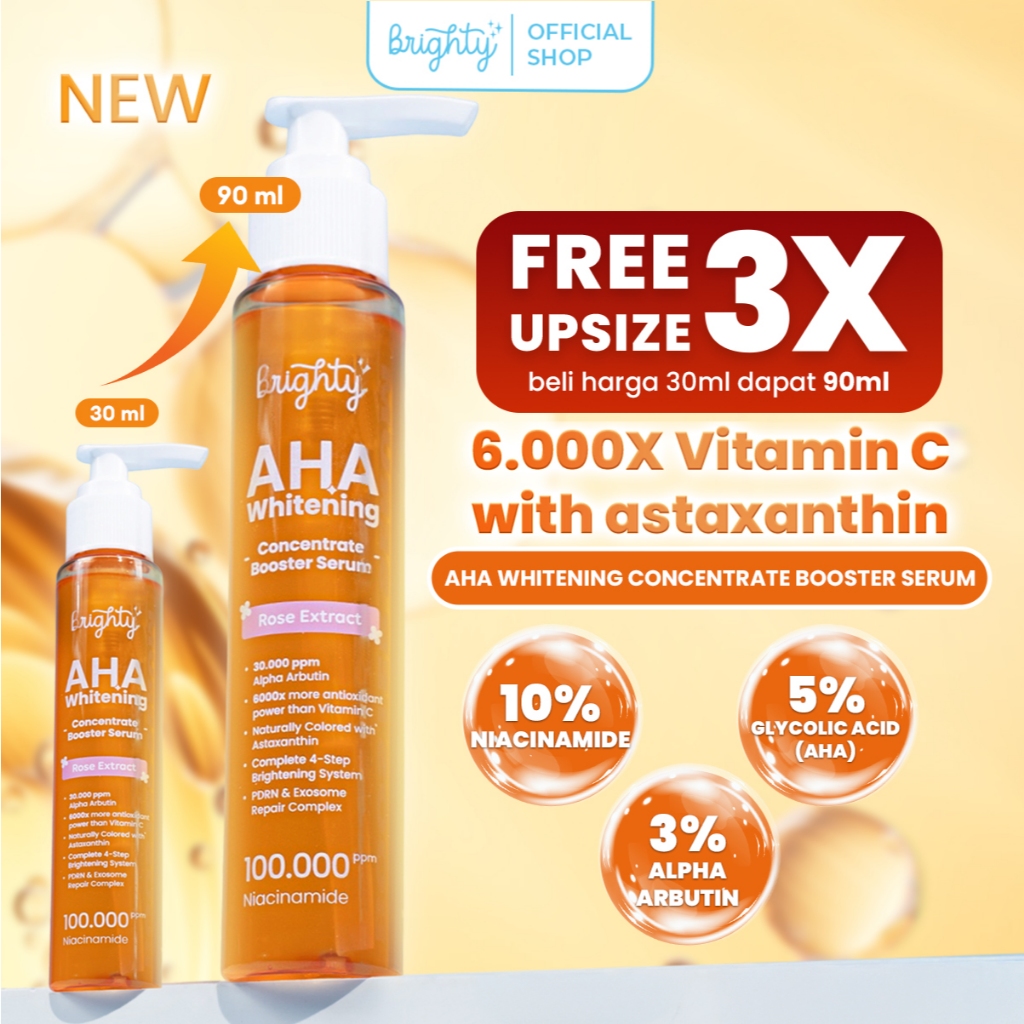 Jual [90ml] Brighty AHA Whitening Concentrate Booster Serum Pencerah ...