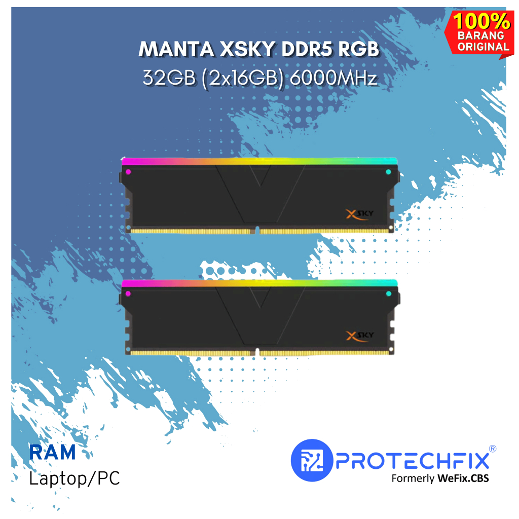 Jual V-COLOR MANTA XSKY DDR5 RGB 32GB (2x16GB) 6000MHz | Shopee Indonesia