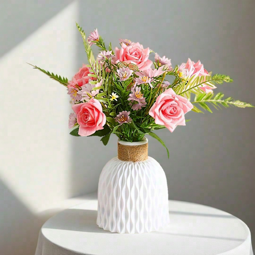 Jual Bunga Campuran Set Bunga Plastic Vas Bunga Hias Plastik Bunga Hias ...