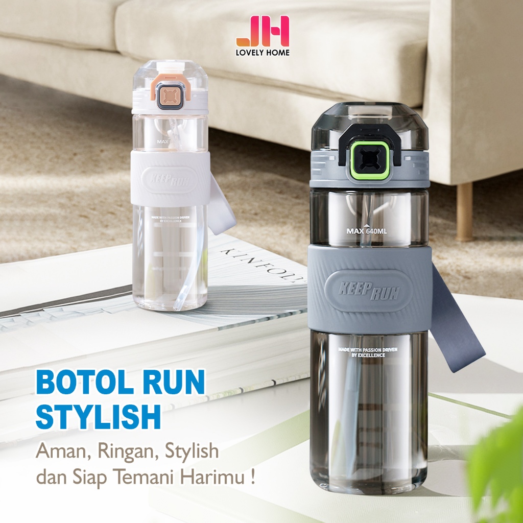 Jual Botol Air Minum Tritan Olahraga BPA Free 640ml Kokoh Dengan Design ...