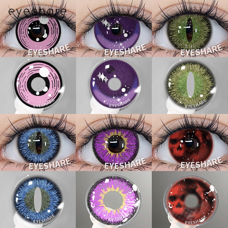 Jual (COD*QKC) Softlens Karakter Cosplay Halloween soflen red/purple ...