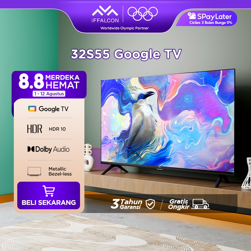 Jual iFFALCON by TCL 32 inch S55 Series Google TV (Android 14) Smart ...