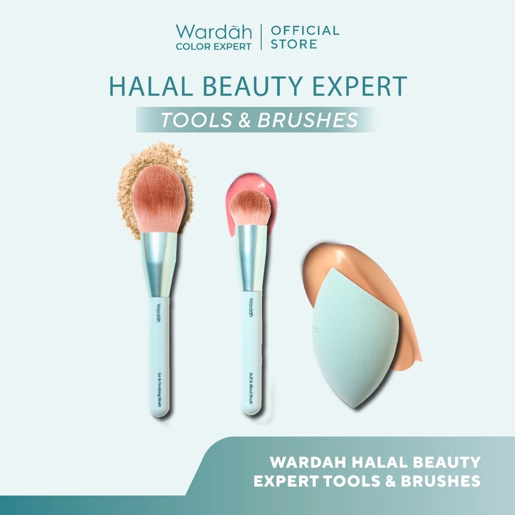Jual MFI - Wardah Halal Tool Brush – Wardah Buff & Blend Brush, Wardah ...