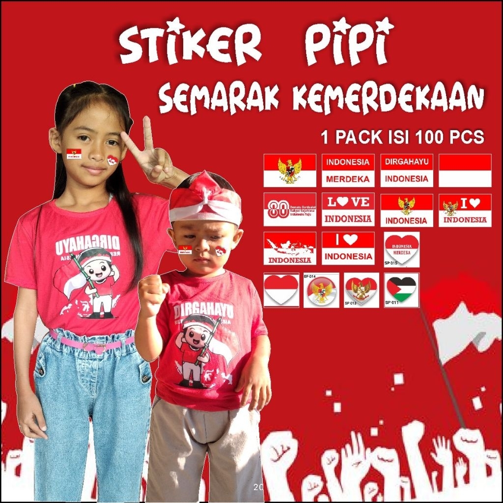 Jual Sticker Pipi Agustusan Kemerdekaan Republik Indonesia | Shopee ...