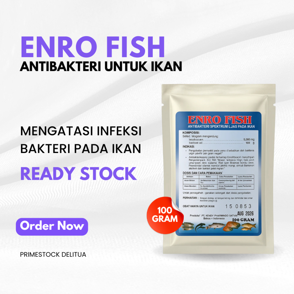 Jual Enro Fish 100g - Obat Antibakteri Spektrum Luas untuk Ikan ...
