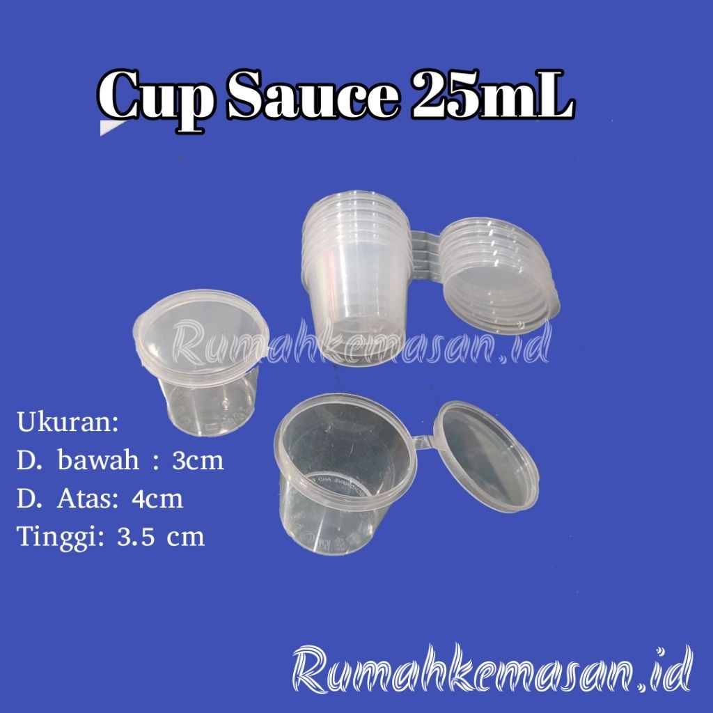 Jual [50pcs] Thinwall Cup saus plastik 25ml / Thinwall cup sauce 25 ml ...
