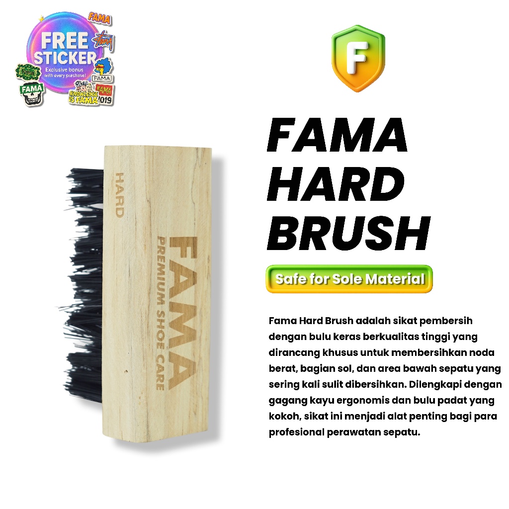 Jual FAMA-Sikat HARD Sepatu-Sikat sepatu-Sikat sol sepatu-fama shoe ...