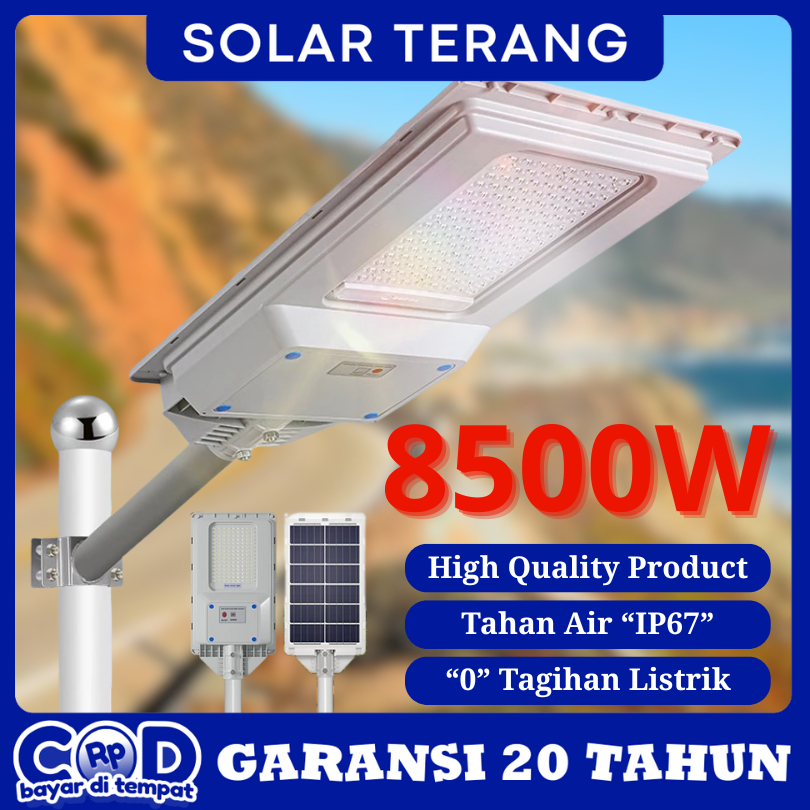 Jual SOLAR TERANG【Garansi 20 TAHUN】Lampu Tenaga Surya outdoor LED 8000W lampu solar cell lampu ...