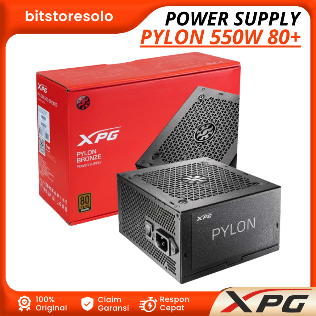 Jual ADATA XPG PYLON PSU 550W 80+ BRONZE Black PSU POWER SUPPLY Gaming ...