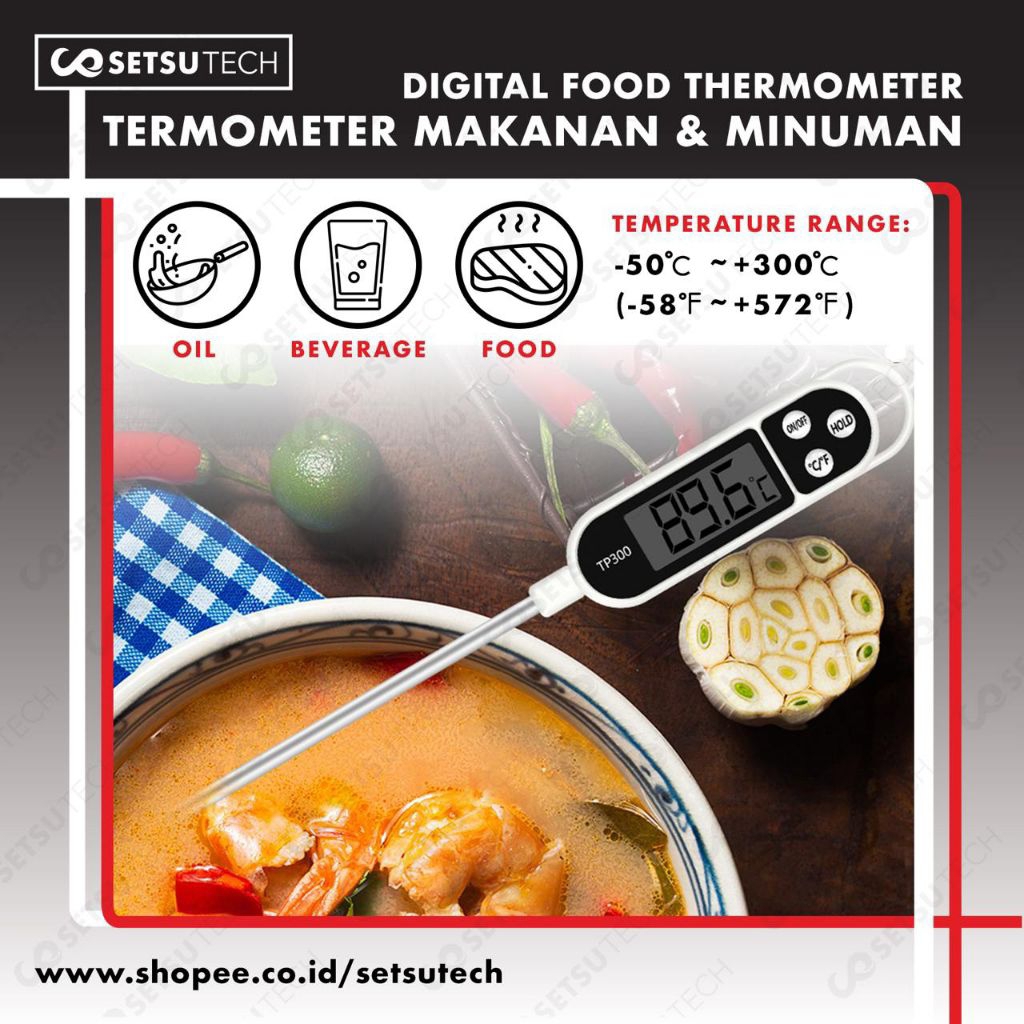 Jual Digital Termometer Masakan Makanan Air Minuman Minyak Daging Kuah ...