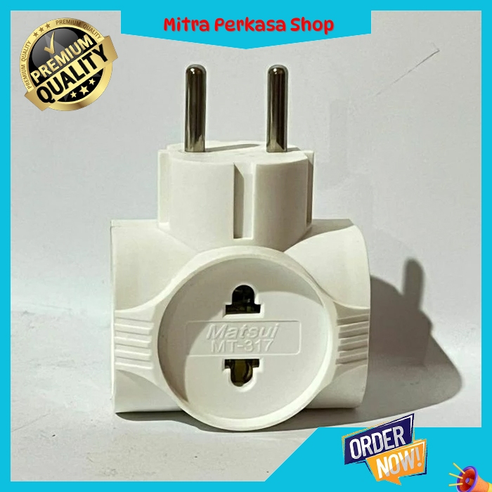 Jual Steker T Multi 4 Cabang Matsui MT-317 T mini Arde Stop Kontak SNI ...