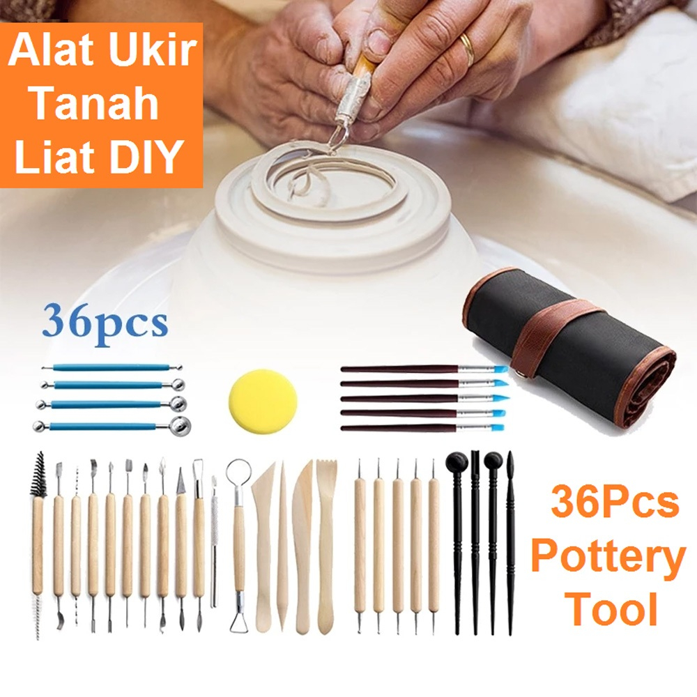 Jual Alat Ukir Tanah Liat DIY 36PCS Clay Sculpting Tools Set Paket 36 ...