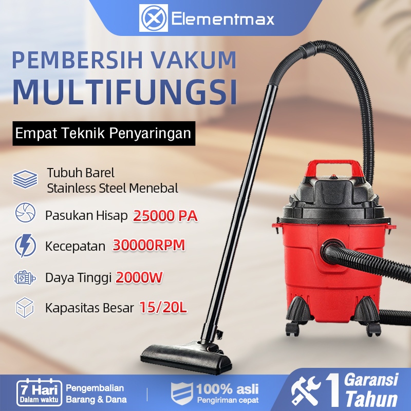 Jual Elementmax 3in1 Vacuum Cleaner 20 Liter 2000W Vakum/Air Hisap ...