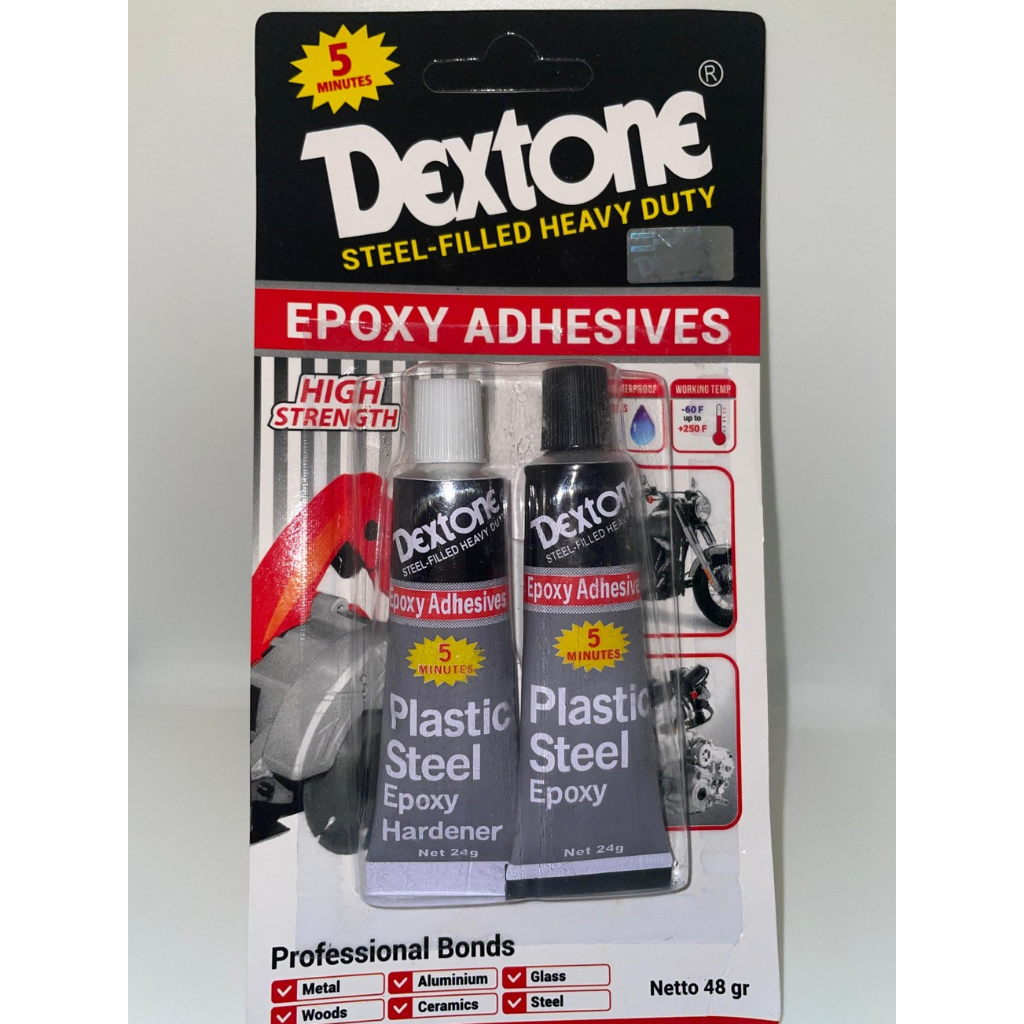 Jual LEM DEXTONE EPOXY 48gr / LEM BESI CAMPUR / LEM BESI / EPOXY STEEL ...