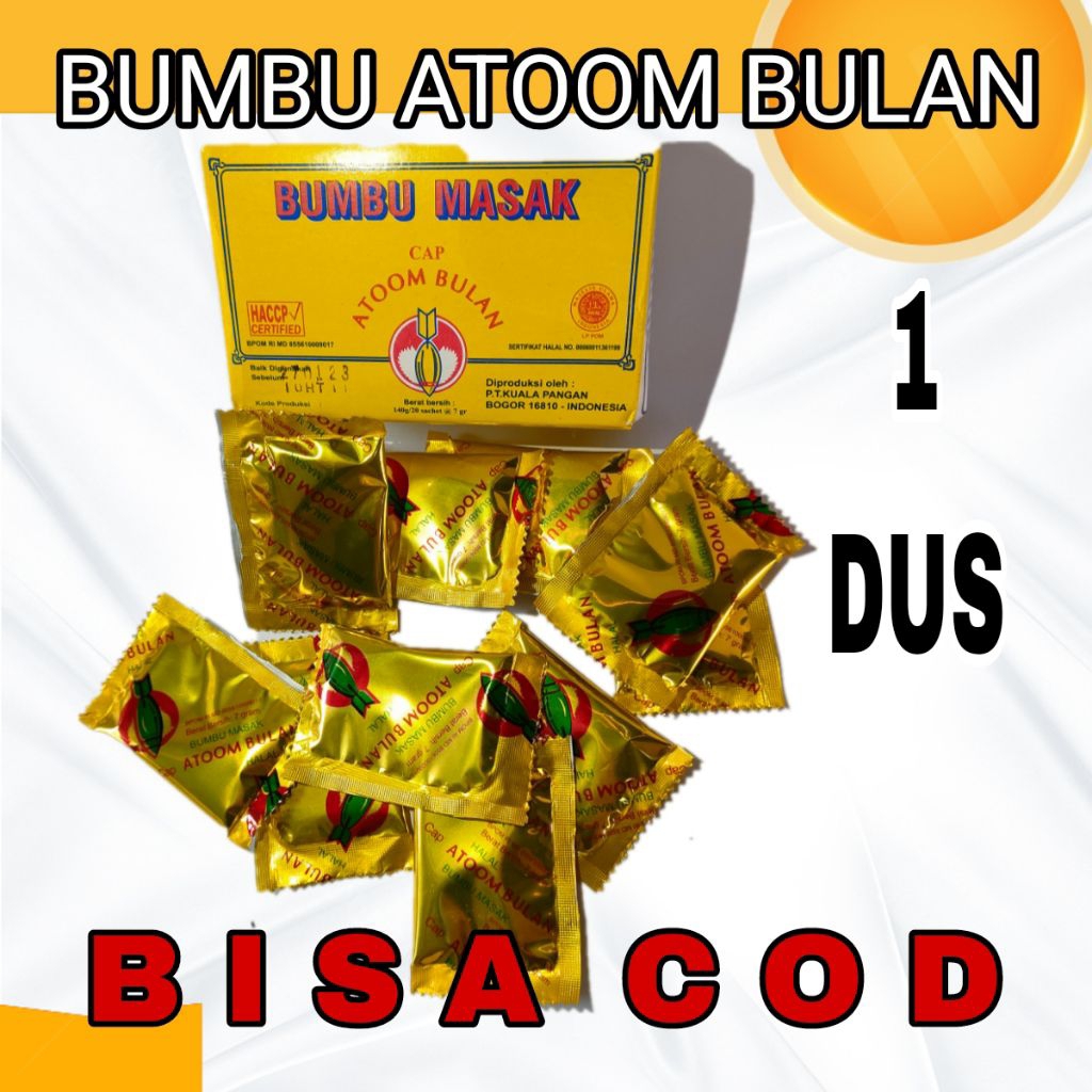 Jual BUMBU ATOOM BULAN 1 DUS BUMBU ATOM BULAN PENYEDAP RASA GURIH ...