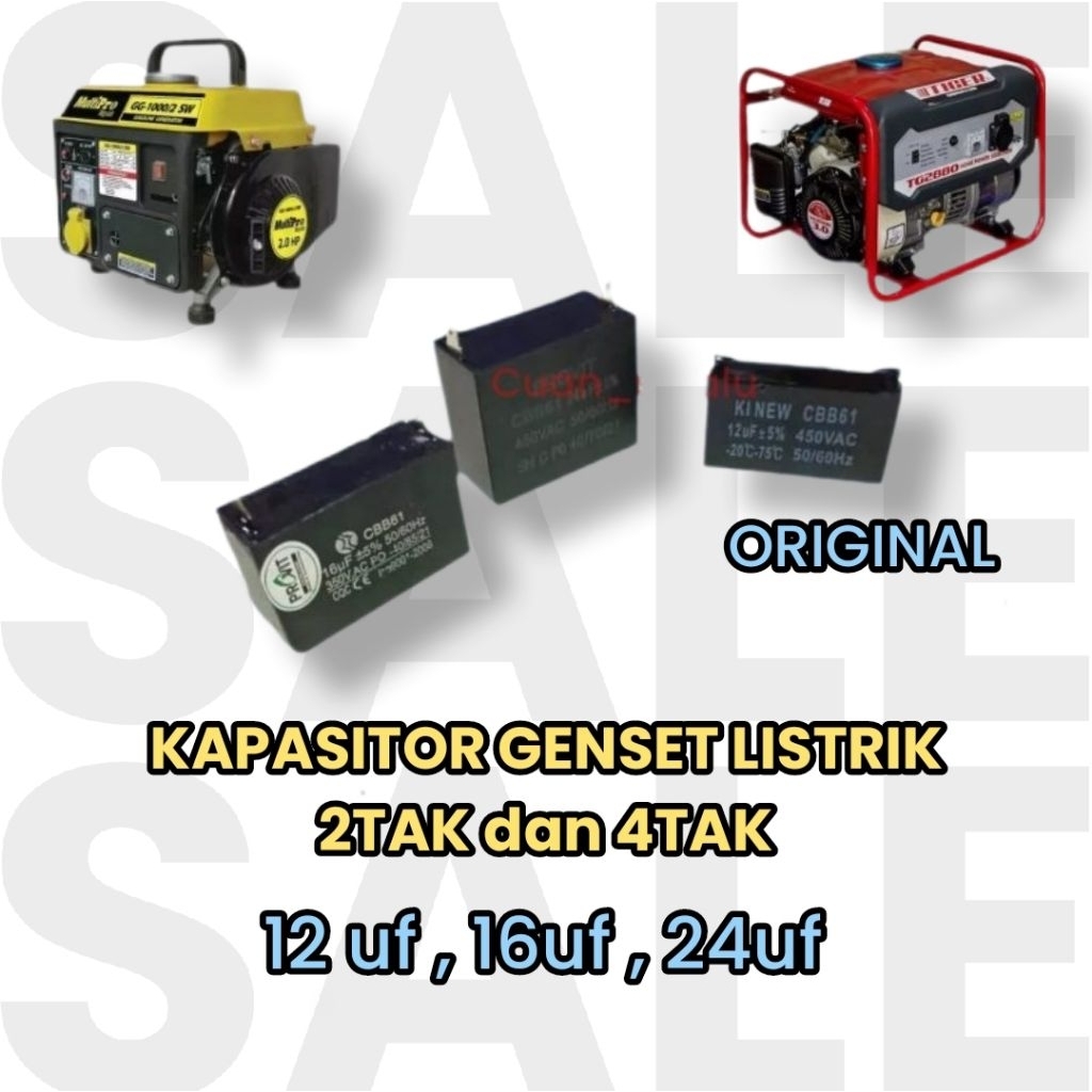Jual Capasitor/Kapasitor Genset ET950 12uf/16uf/24uf mikro 450V ...