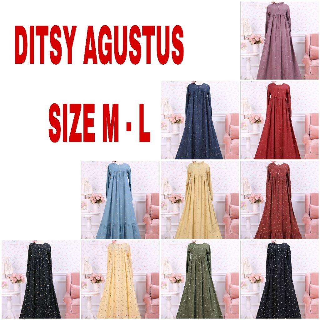 Jual DITSY AGUSTUS size M - L, velvela maroon, Rowan jetblack, Rowan ...