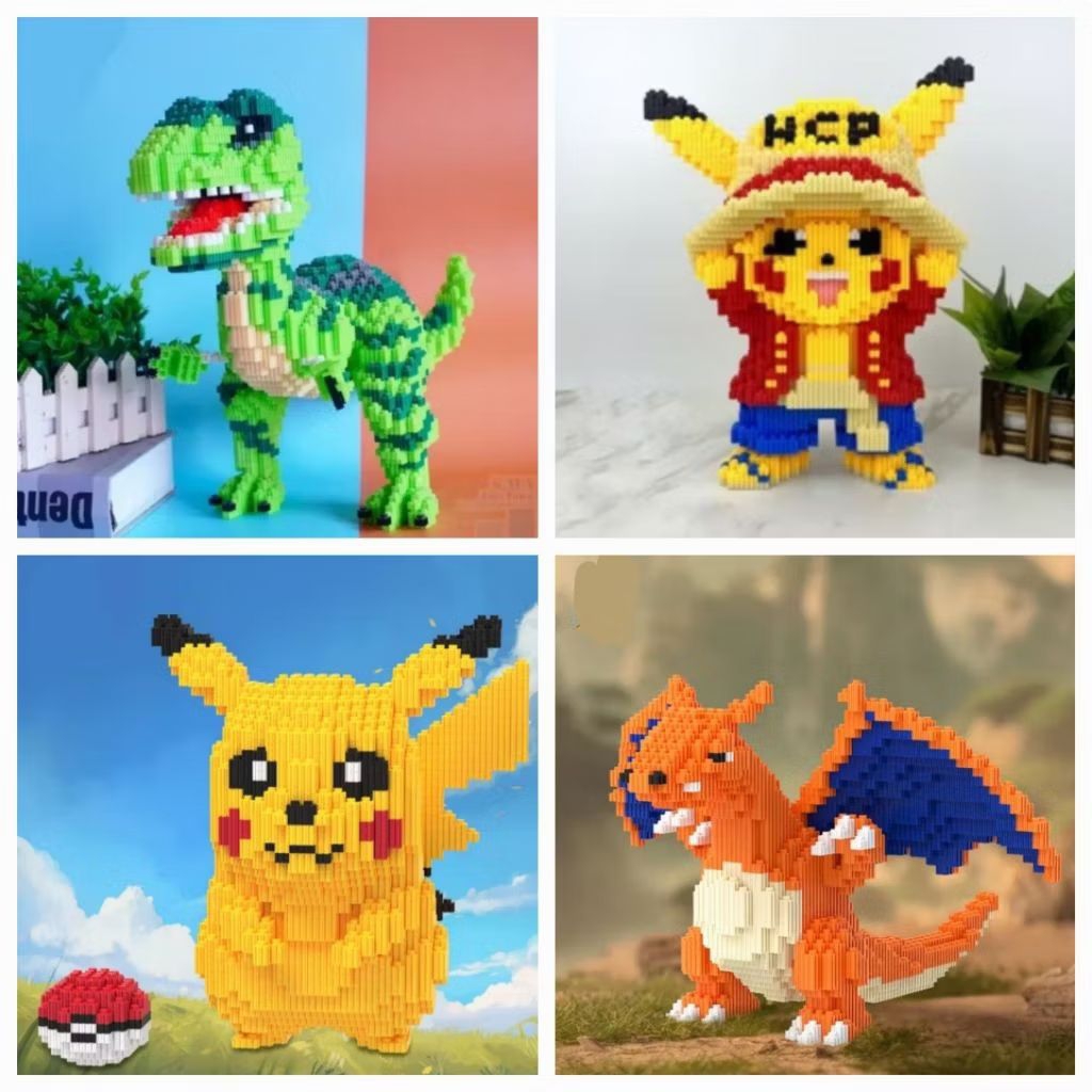 Jual SALE‼️ Nano Blocks Pokemon Pikachu, Charizard, Dino Medium Series ...