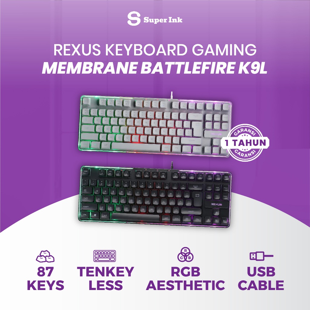 Jual Rexus Gaming Keyboard K9L TKL RGB | Keyboard Mekanik Tenkeyless ...