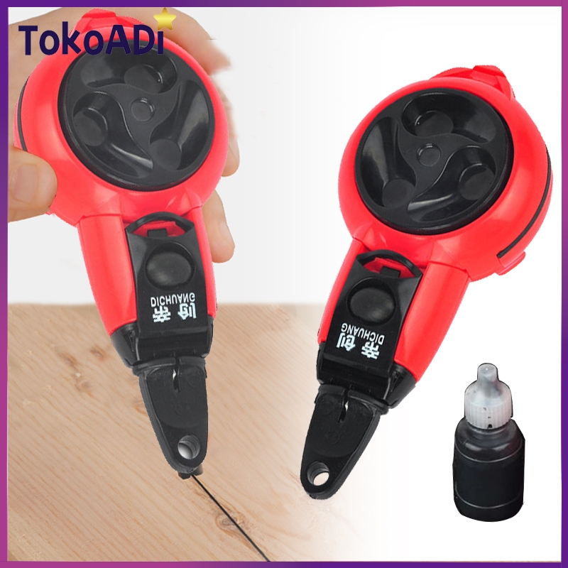 Jual 15meter Meteran Tukang / Sipatan Tinta Tukang Kayu Marking Tool ...