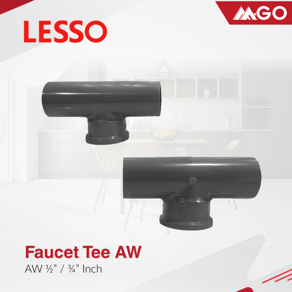 Jual LESSO PVC Faucet Tee AW (1/2" / 3/4" Inch) | Shopee Indonesia