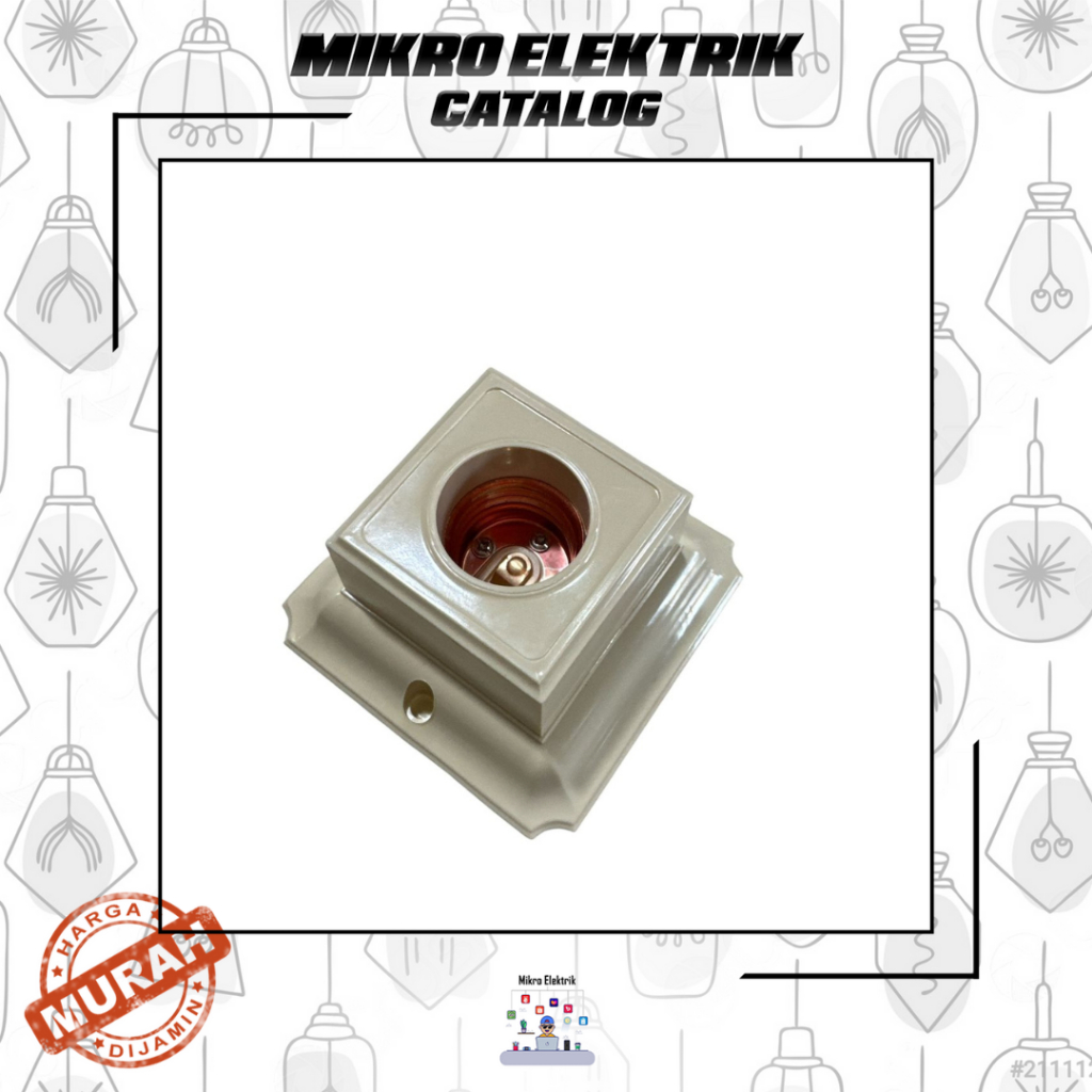 Jual Fitting Lampu Segi 4 / Fitting Lampu Plafon Cream ETERNA | Shopee ...