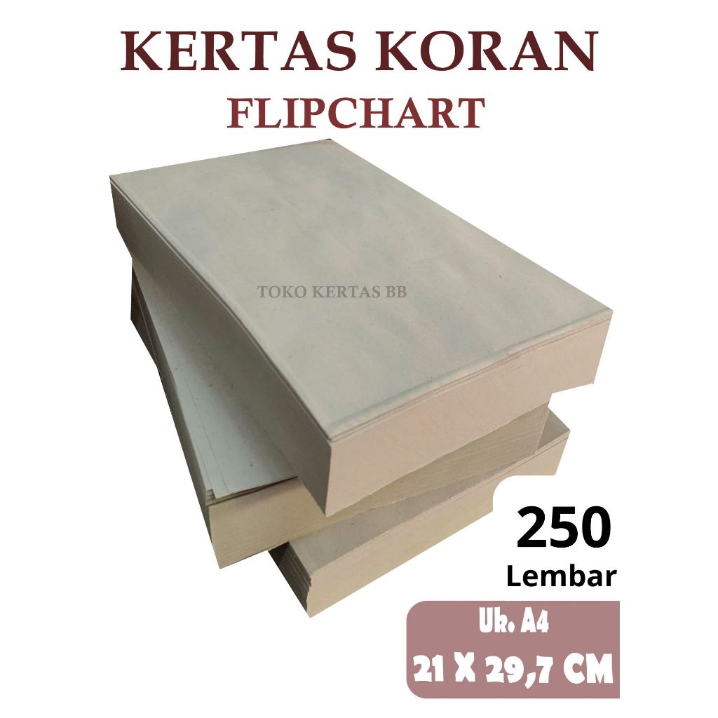 Jual Kertas Koran / Stensil / FlipChart 55 Gsm Ukuran A4 (21,5 x 33 Cm ...