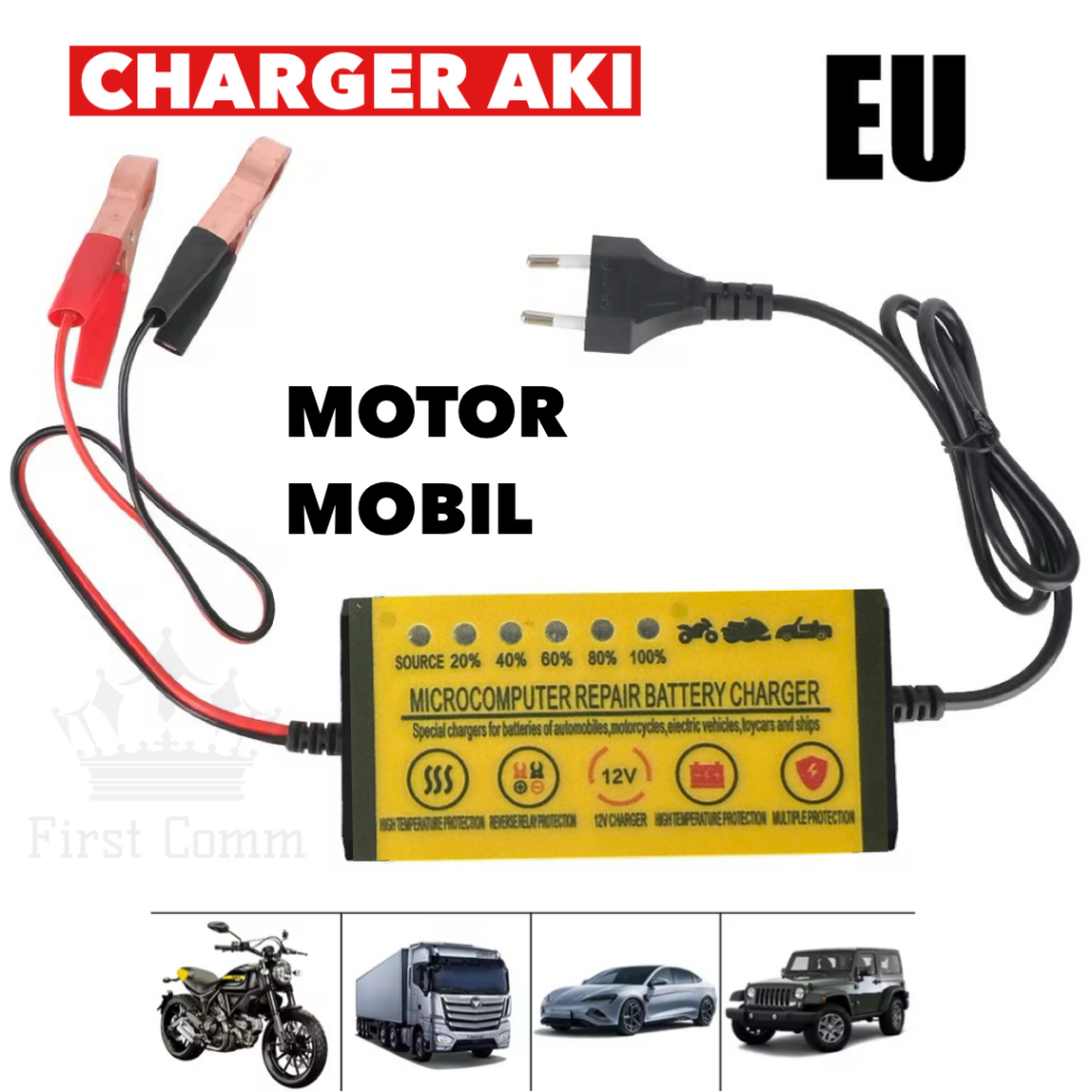 Jual Charger Aki Motor Mobil Casan Carger Cas 2A 12V | Shopee Indonesia
