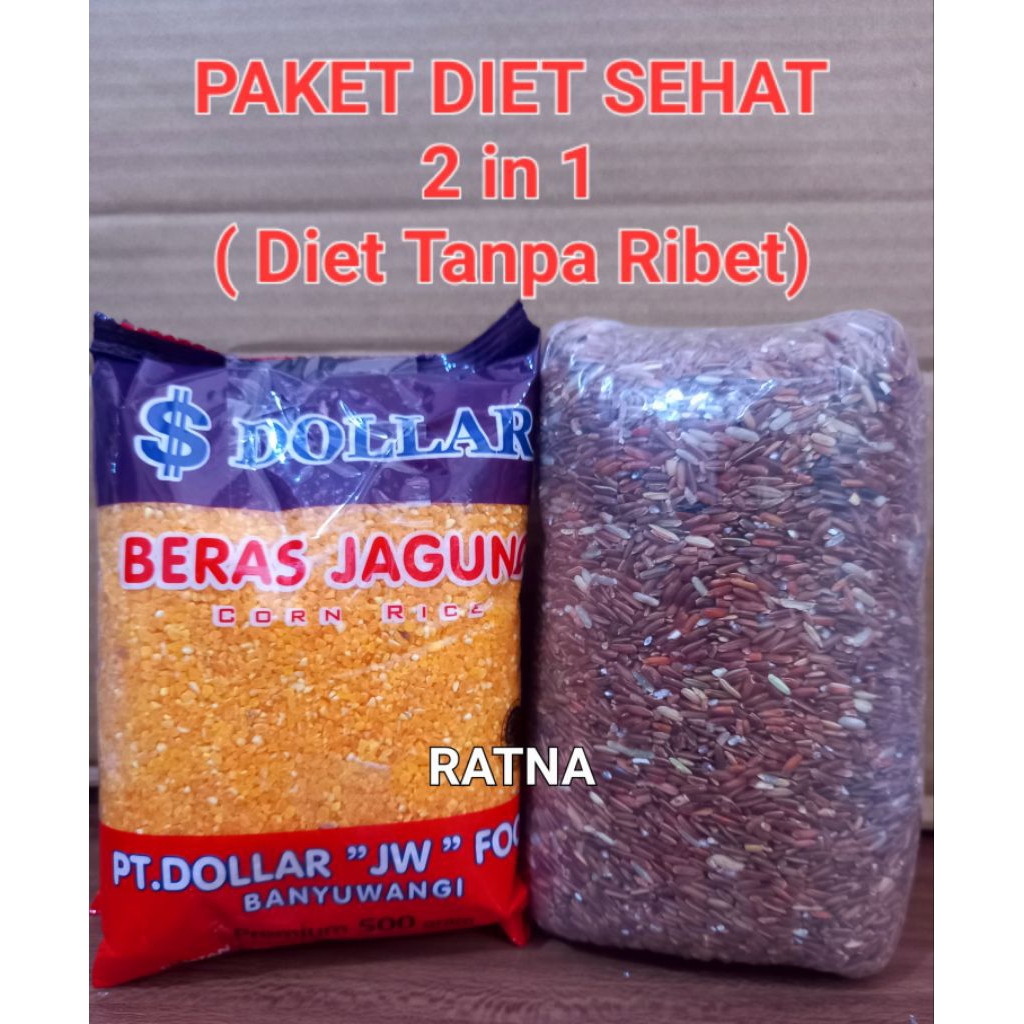 Jual (2KG) Paket Murah Beras Sehat 2in1 /Diet Tanpa Ribet / Beras Diet ...