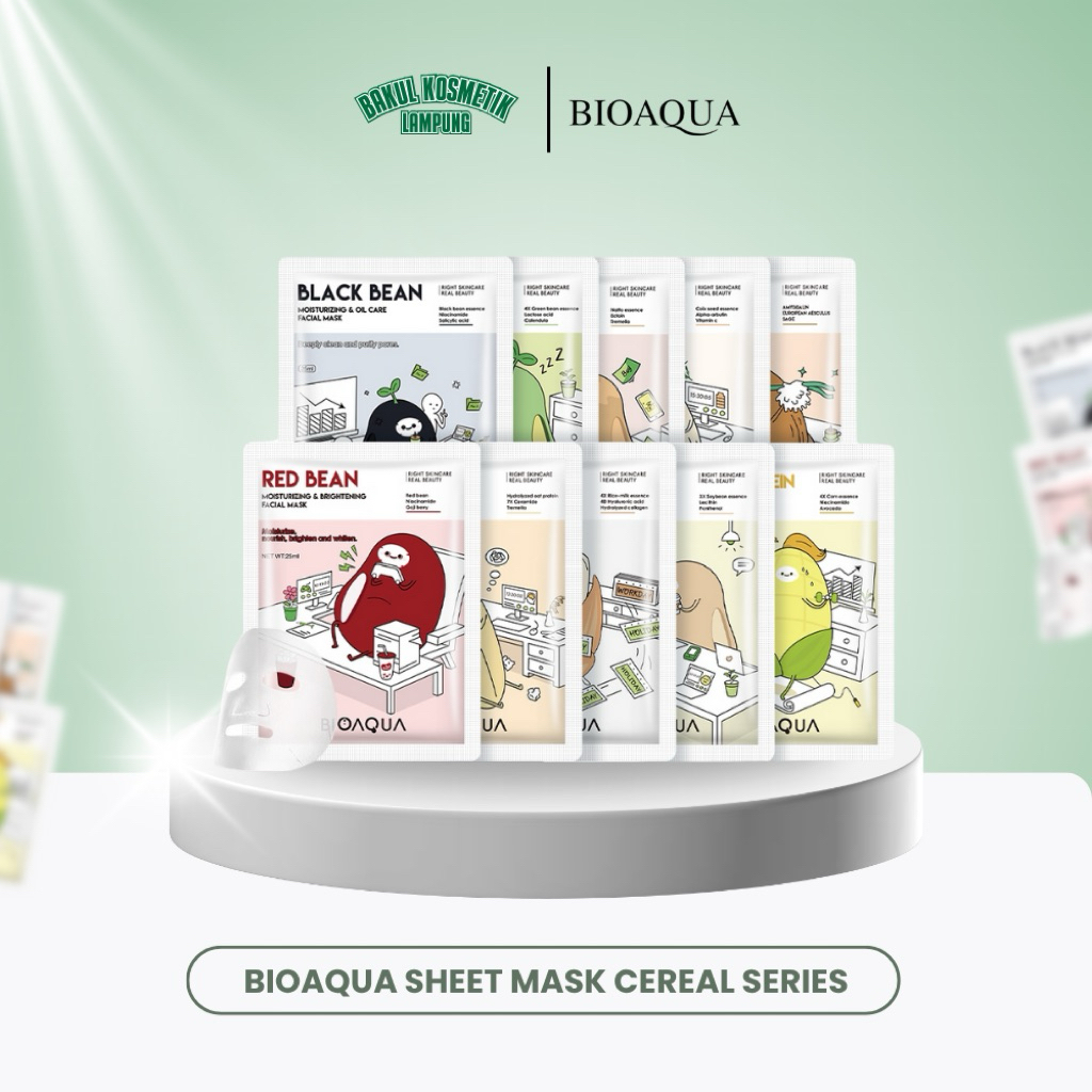 Jual BIOAQUA Sheet Mask Cereal Series | Shopee Indonesia