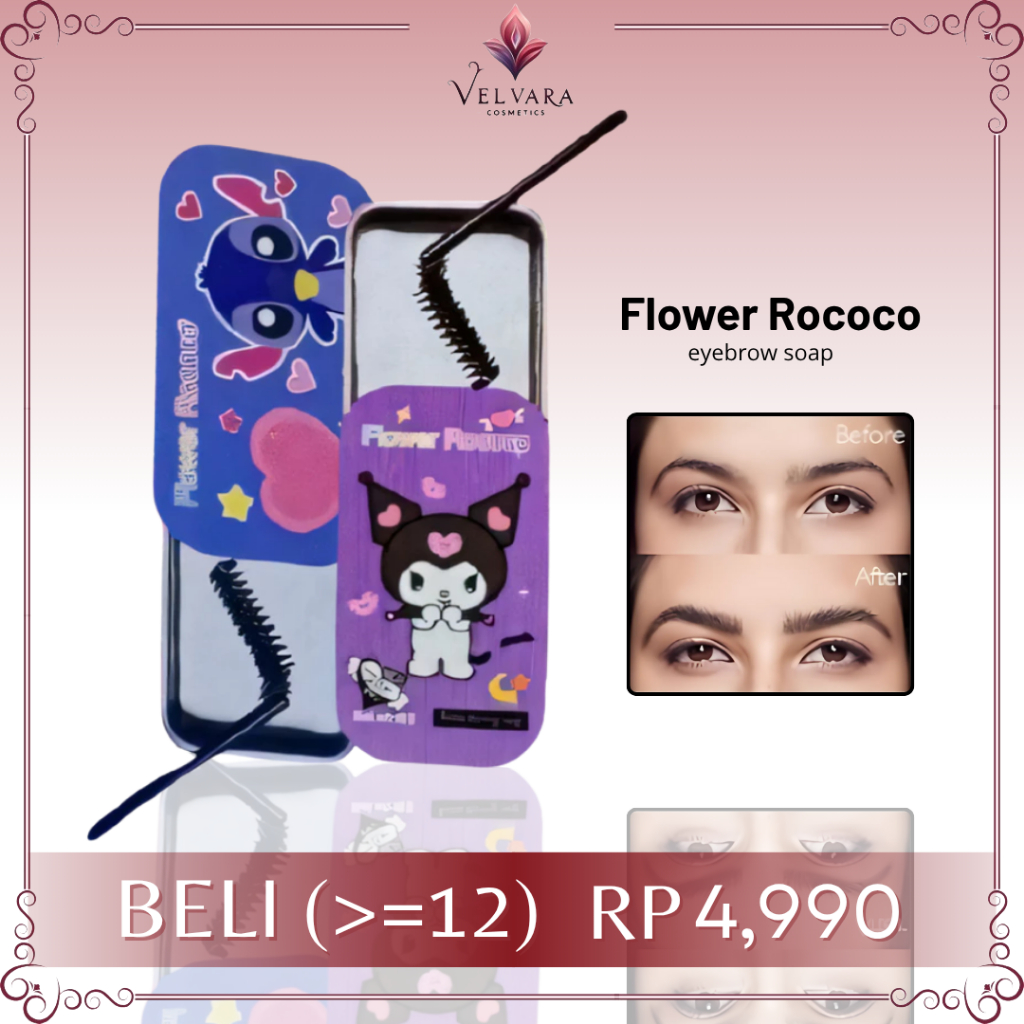 Jual FLOWER ROCOCO Kuromi Styling Soap Gel 3D Pembentuk Alis Penebal Dan Perapih Tampilan ...