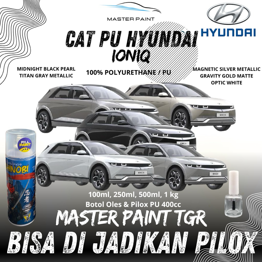Jual (BISA DIJADIKAN PILOX) Cat Mobil Hyundai Ioniq Midnight Black ...