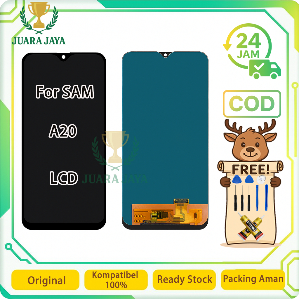 Jual LCD FOR SAM A20 / A205 UNIVERSAL FULLSET Touchscreen LCD HP OG ...