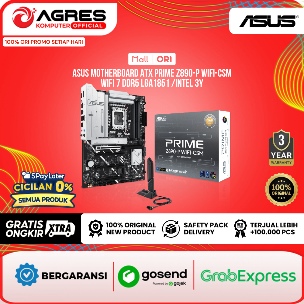 Jual ASUS MOTHERBOARD ATX PRIME Z890-P WIFI-CSM WIFI 7 DDR5 LGA1851 ...