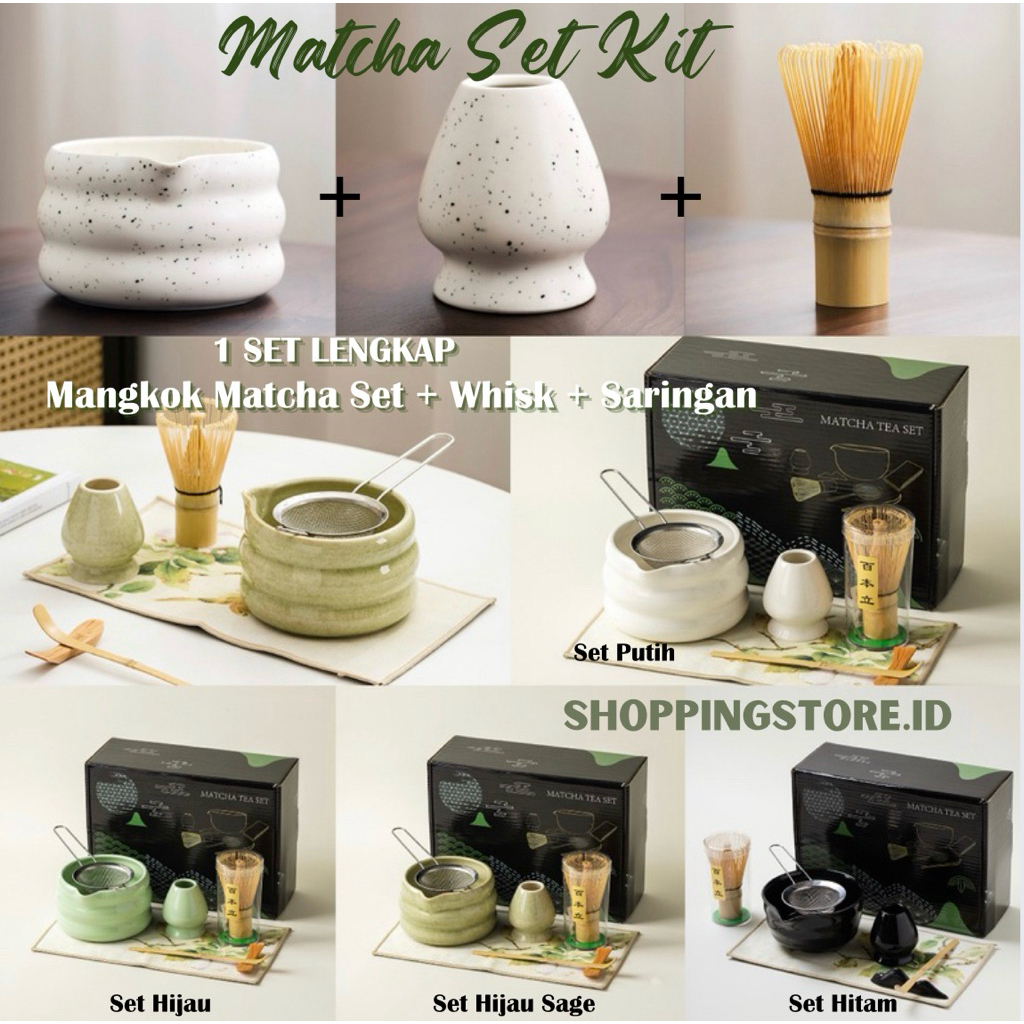 Jual Japanese Matcha Tea Set 5pcs / Paket Lengkap Japanese Matcha Tea ...