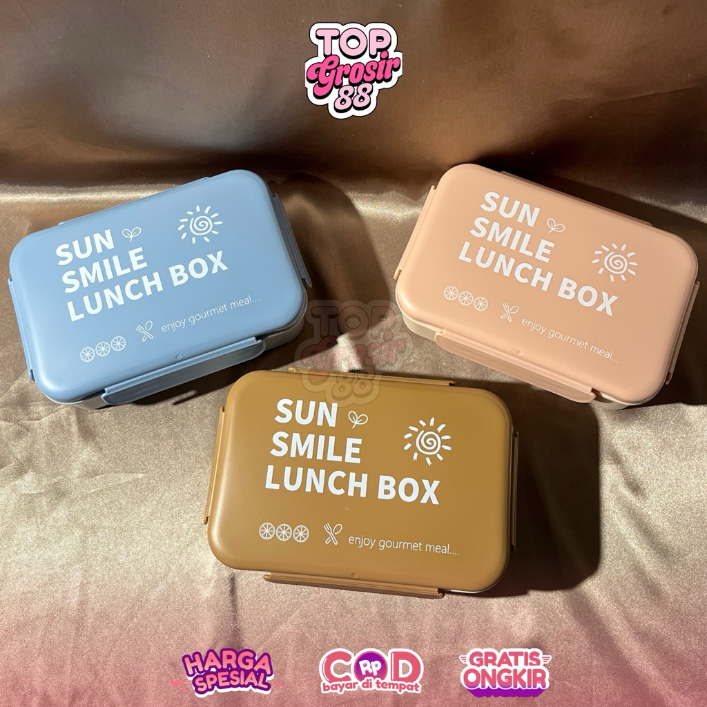 Jual Kotak Bekal Sun Smile | Kotak Bekal 8826 | Kotak Bekal 1000ml ...