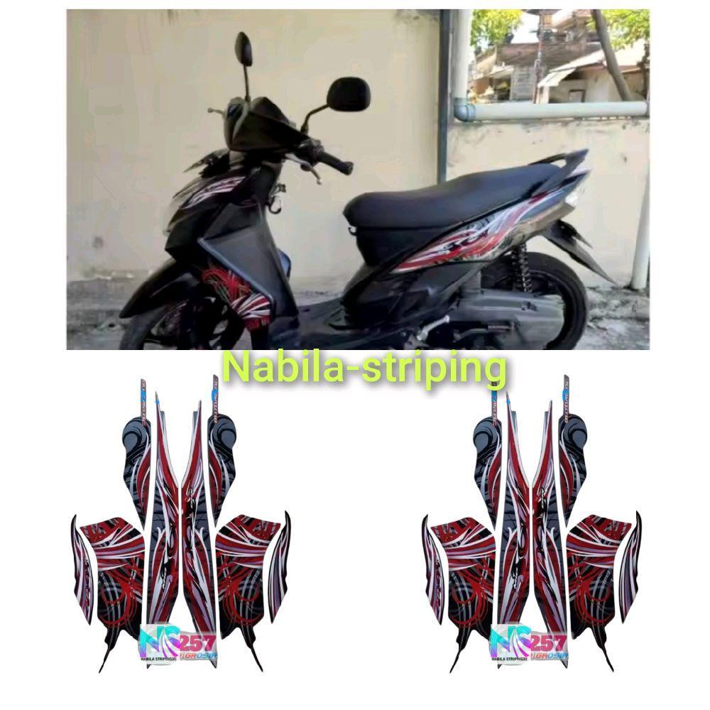 Jual STRIPING STIKER LIS BODY MOTOR YAMAHA MIO SOUL 2009 HITAM STANDAR ...