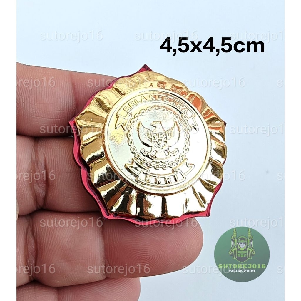Jual pin bela negara belneg kemhan latar mika akrilik mirror warna ...