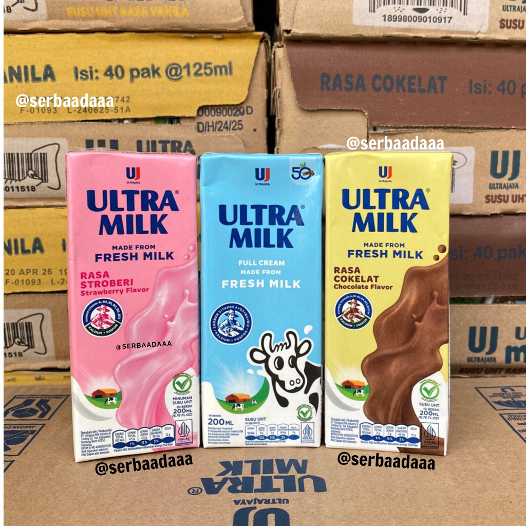 Jual Ultra Milk Susu UHT 200 ml 1Pcs | Shopee Indonesia