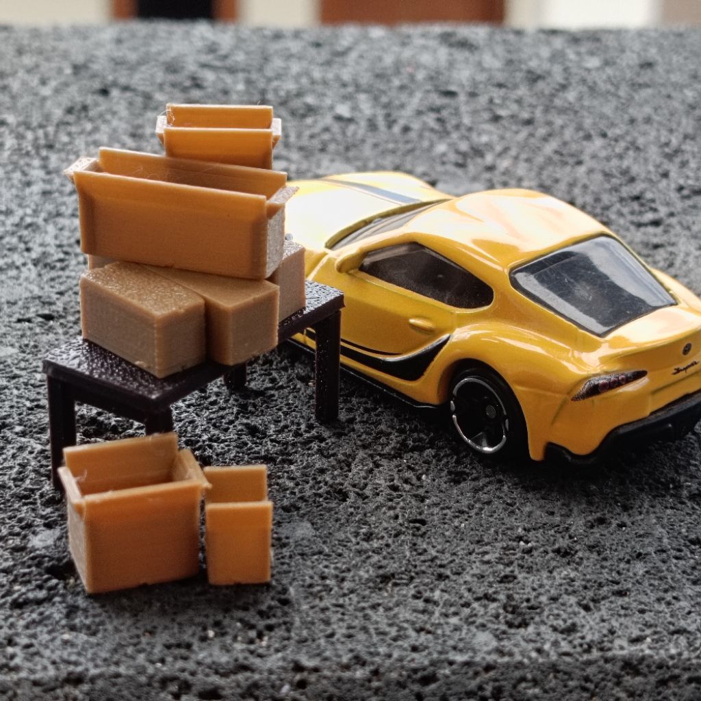 Jual MINIATUR BOX 1:64 HOTWHEELS DIORAMA KARDUS PAKET SCALE MODEL ...