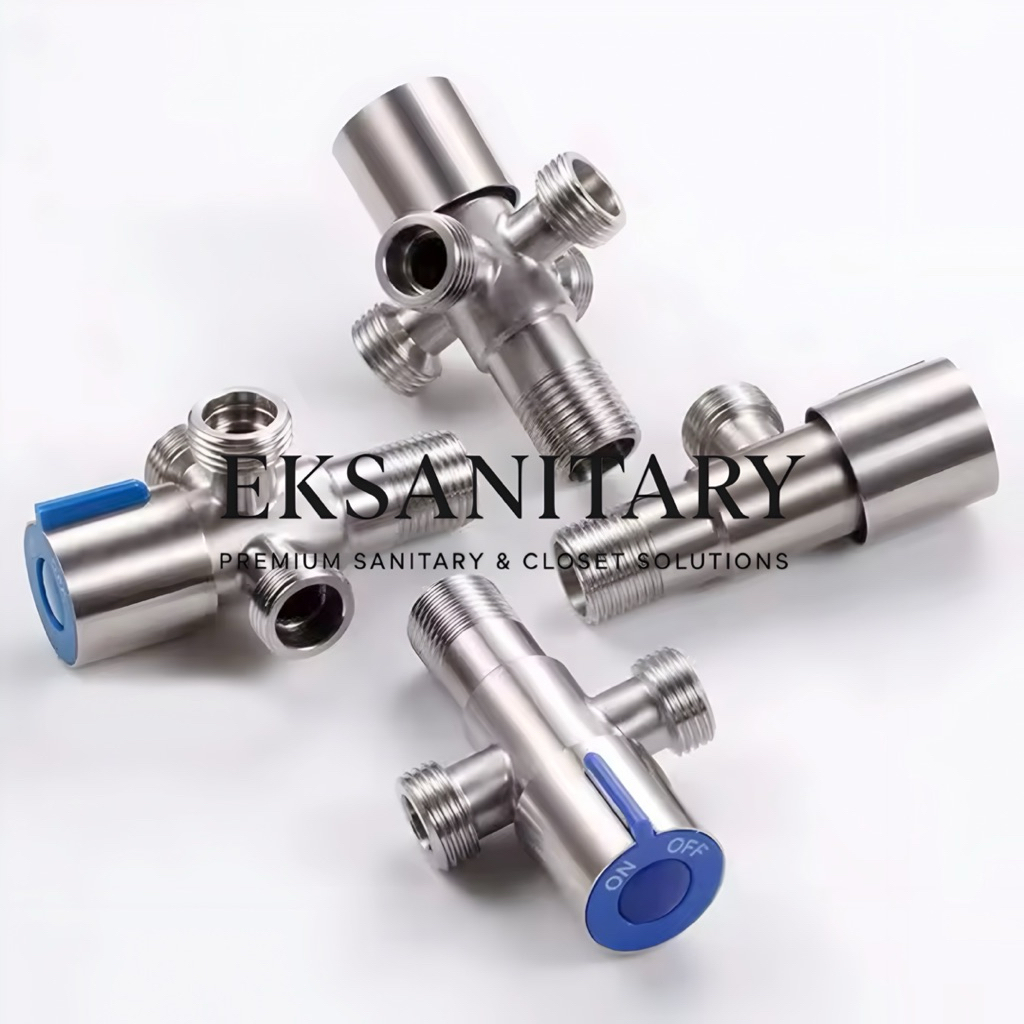 Jual Stop Kran Stainless SUS 304 | 1/2 Inch | Single & Cabang 2/3/4 ...
