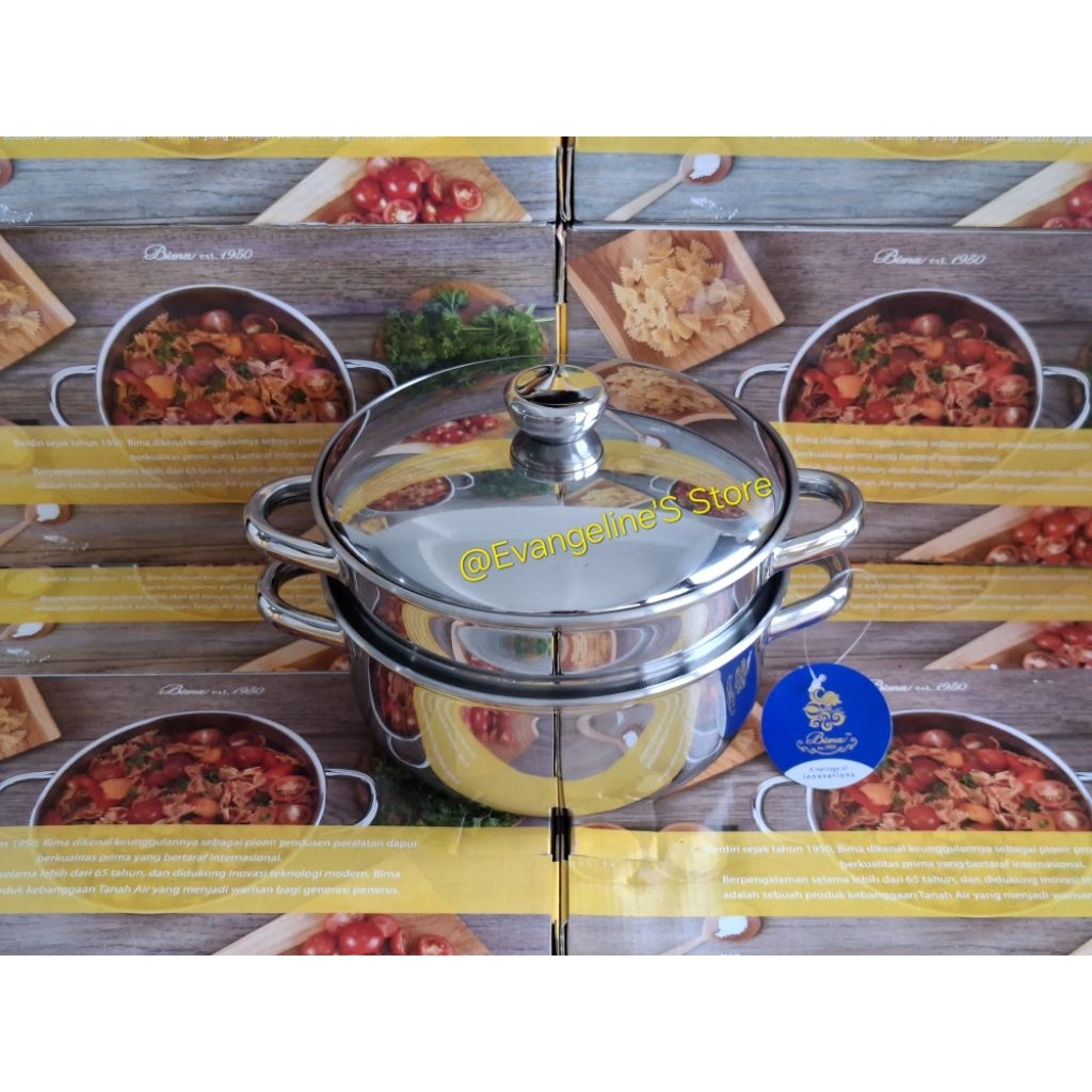 Jual Bima Prima Panci Kukus 20 Cm Steamer Set Kukusan 2 Susun Pot ...