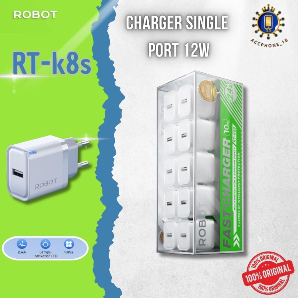 Jual ROBOT RT-K8s [ 1 Bok isi 10 Pcs] FAST CHARGER Batok Charger Multi ...