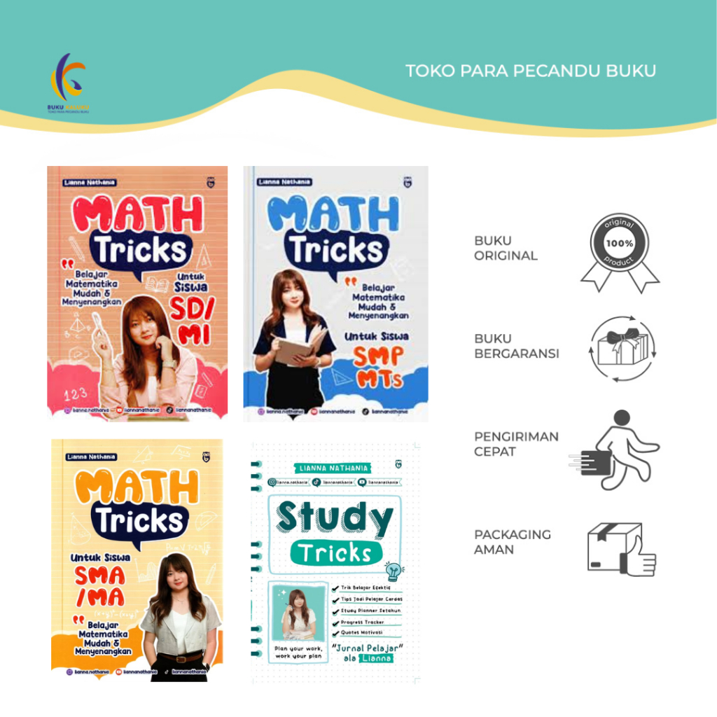 Jual Buku Math Tricks SD SMP SMA Study Tricks Lianna Nathania | Shopee ...