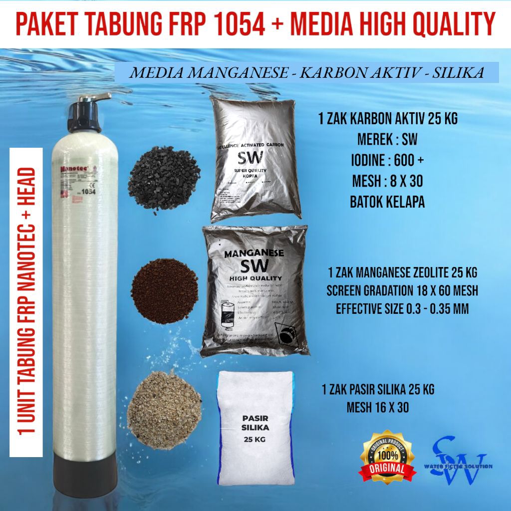 Jual Paket Tabung FRP 1054 Dengan Media / Paket Filter Air Tabung FRP ...