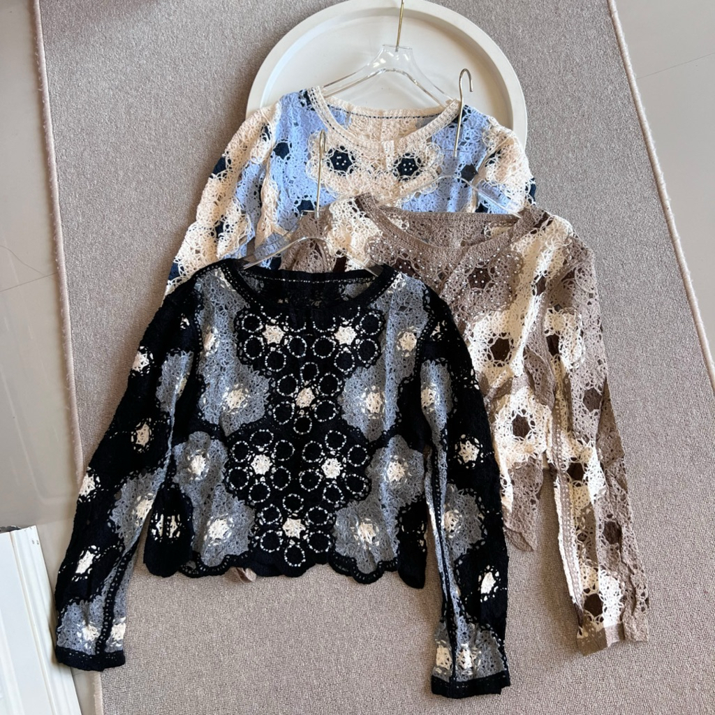 Jual MILKY RAJUT CROP TOP | Atasan Wanita | Knit Top | Korean Top | Atasan Croptop | Rajut ...